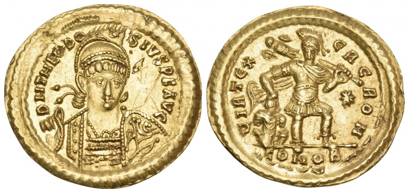 biddr - Nomos, Obolos Webauction 15, lot 882. Theodosius II, 402-450 ...