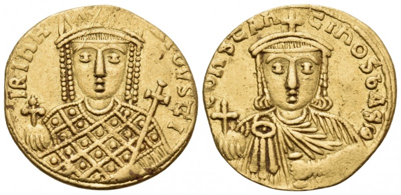 biddr - Nomos, Obolos Webauction 16, lot 1245. Constantine VI & Irene ...