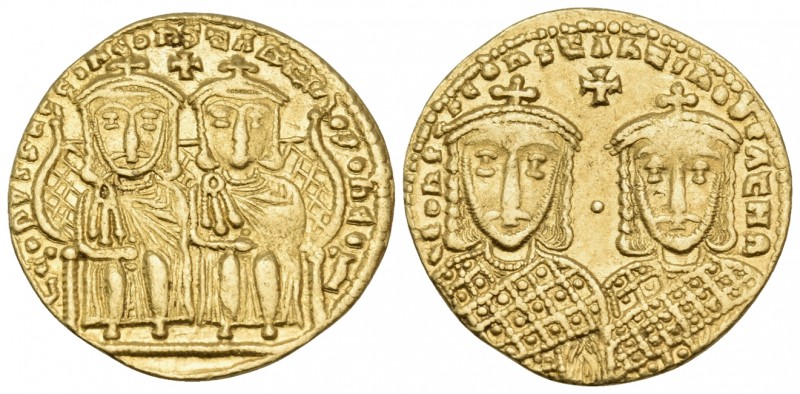 biddr - Nomos, Obolos Webauction 17, lot 826. Constantine VI, with Leo ...