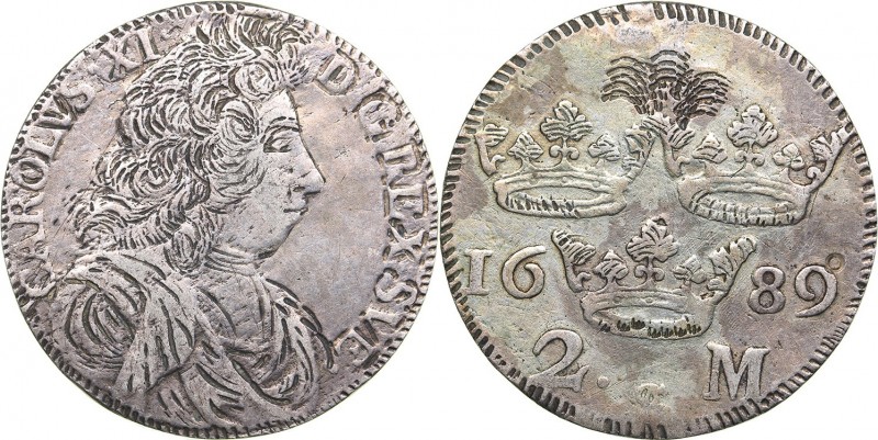 biddr - Coins.ee, Auction 48, lot 514. Sweden 2 mark 1689 - Karl XI ...
