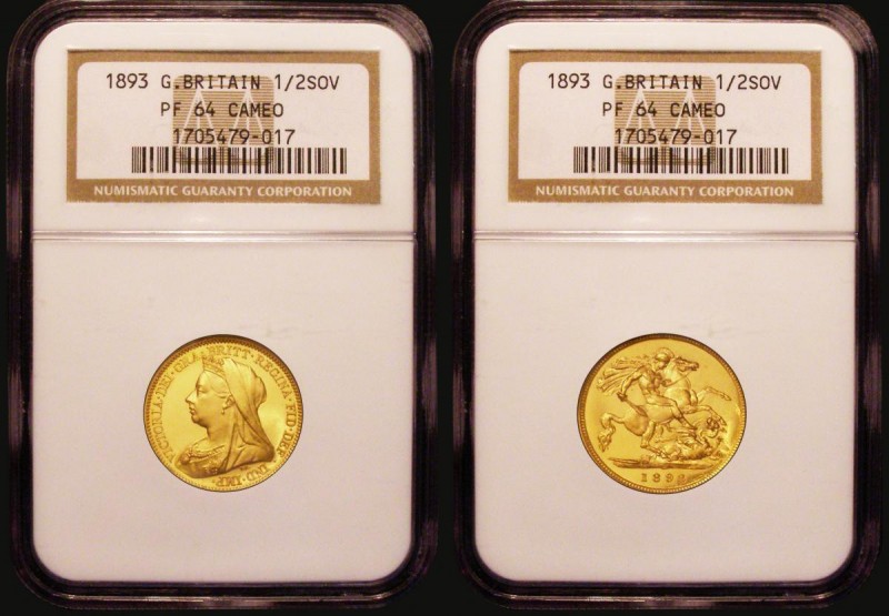 biddr - London Coins, Auction 172, lot 1007. Half Sovereign 1893 Proof S.3878 choice FDC and ...