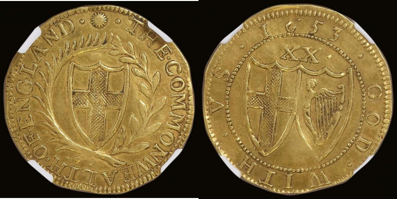biddr - London Coins, Auction 178, lot 1009. Unite Commonwealth 1653 S ...
