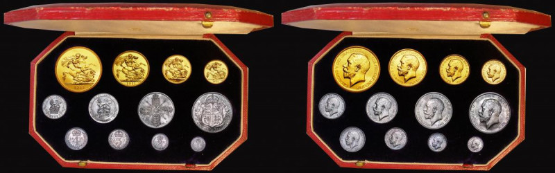 biddr - London Coins, Auction 178, lot 1237. Proof Set 1911 Long Set (12 coins) Comprising Gold ...