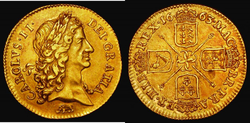 biddr - London Coins, Auction 178, lot 1378. Guinea 1663 First Bust ...