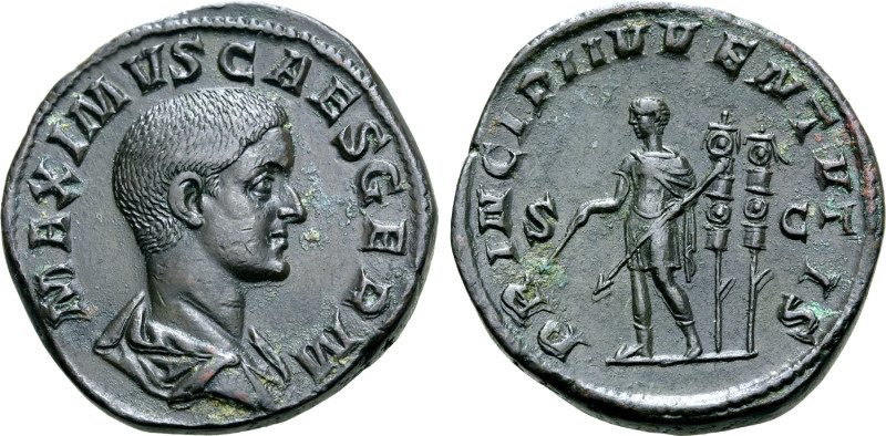 biddr - Roma Numismatics, Auction XXV, lot 1054. Maximus, as Caesar, Æ ...