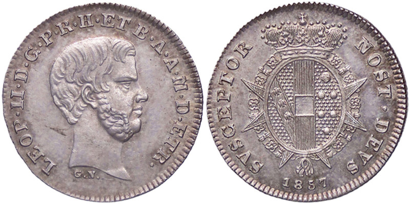 biddr - Inasta, Auction 103, lot 205. ZECCHE ITALIANE - FIRENZE - Leopoldo II di Lorena (1824 ...