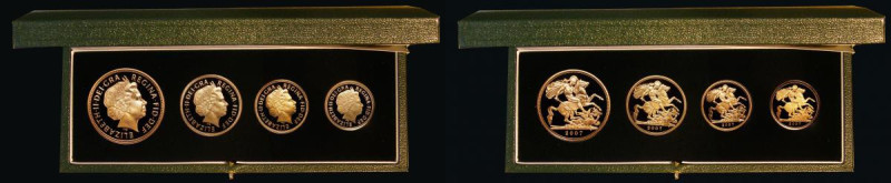 biddr - London Coins, Auction 180, lot 587. United Kingdom 2007 Gold Proof Four Coin Sovereign ...