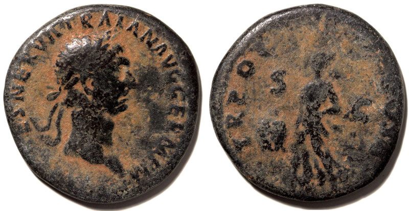 biddr - Nummitra, Auction 1, lot 478. Trajan. (99-100 AD). Æ As. (28mm ...