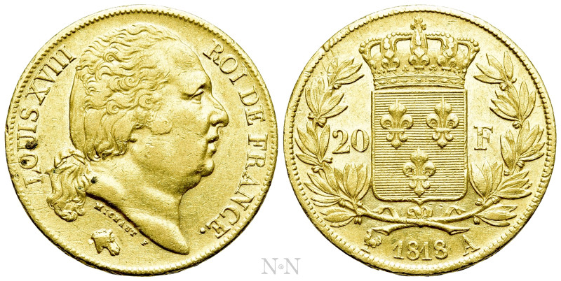 biddr - Numismatik Naumann, Auction 131, lot 1044. FRANCE. Louis XVIII (Second reign, 1815-1824 ...