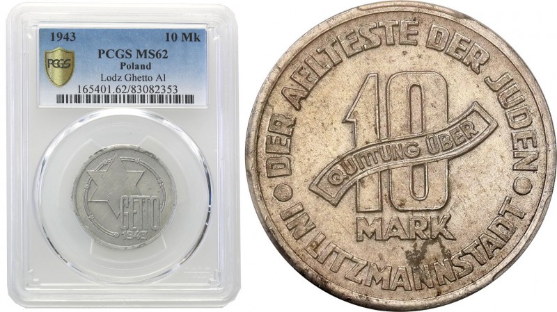 biddr - Antykwariat Numizmatyczny Niemczyk, Auction 17, lot 670. Ghetto Lodz (Litzmannstadt). 10 ...