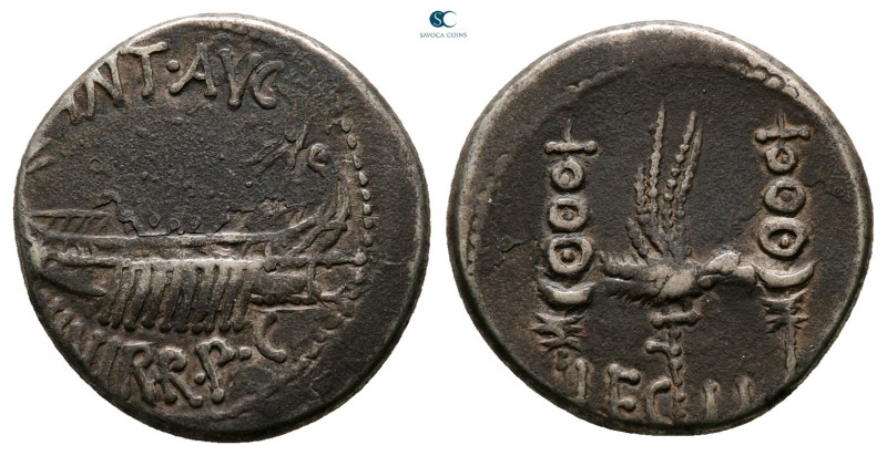 biddr - Savoca Coins, Blue | 196th Weekly Blue Auction, lot 521. Mark Antony 32-31 BC. Military ...