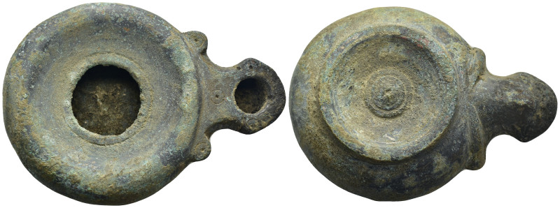 biddr - N&N LONDON, Online Auction 47, lot 639. Bronze oil lamp with ...