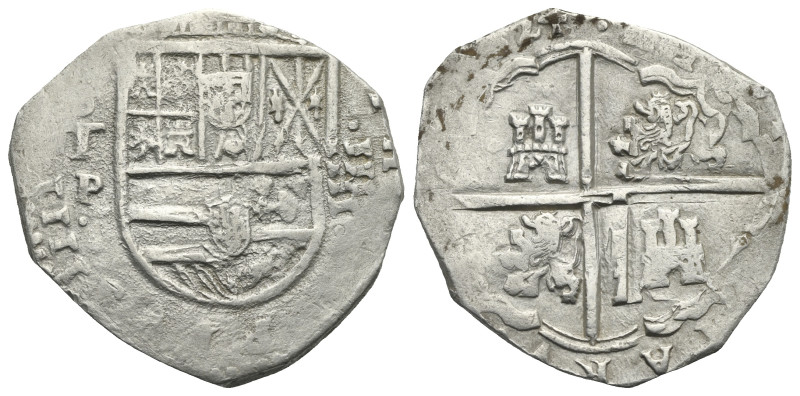 biddr - Astarte, Web Auction 6, lot 253. SPAIN. Philip IV, 1621-1665. Cob 4 Reales [1]624-T°P ...