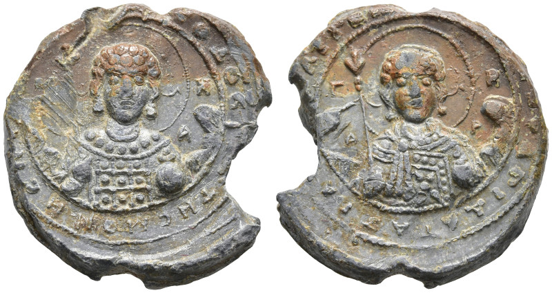 biddr - Ancient Numismatics Auctions, Auction 16, lot 1015. Byzantine Lead Seal (9,4g 23,3mm ...