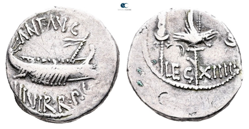 biddr - Savoca Coins, Blue | 245th Weekly Blue Auction, lot 452. Mark Antony 32-31 BC. Military ...