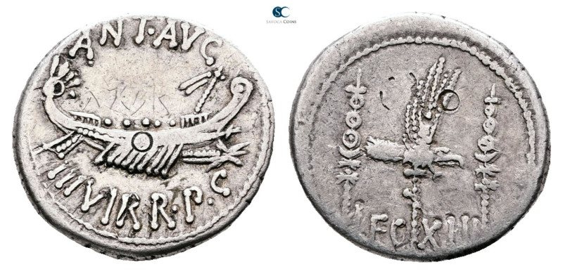 biddr - Savoca Coins, Blue | 246th Weekly Blue Auction, lot 1255. Mark Antony 32-31 BC ...