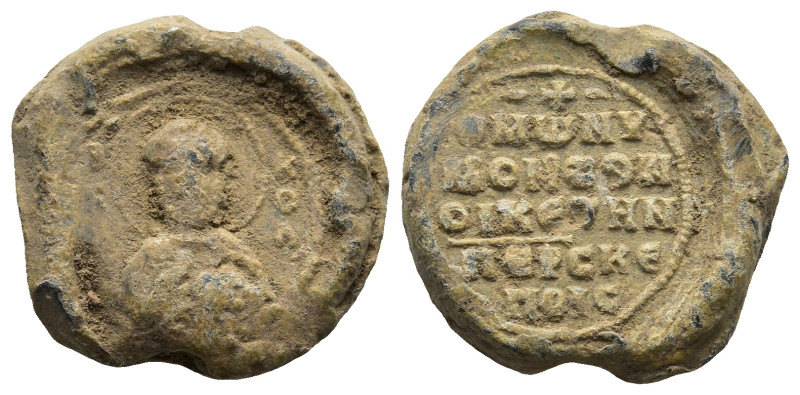 biddr - Ancient Numismatics Auctions, Auction 18, lot 887. Byzantine Lead Seal (AD 6th-11th ...