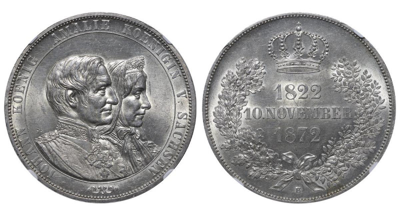 biddr - CoinStore, Auction 9, lot 290. Germany, Kingdom of Saxony, King John I (1854 - 1873), 2 ...