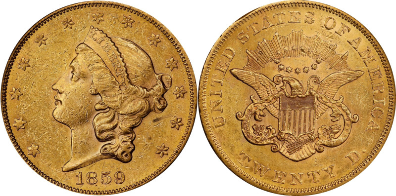 biddr - Stack's Bowers Galleries, Spring 2025 Auction, lot 3183. 1859 Liberty Head Double Eagle ...