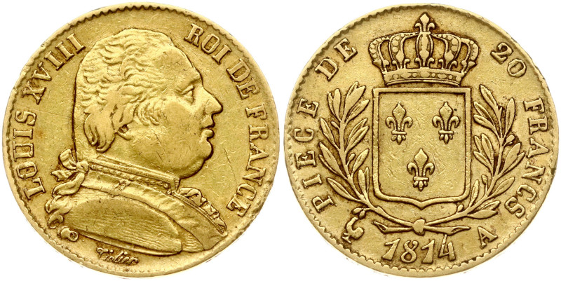 biddr - Numisbalt, E-Live Auction 44, lot 295. France. Louis XVIII (1814-1815, 1815-1824). 20 ...