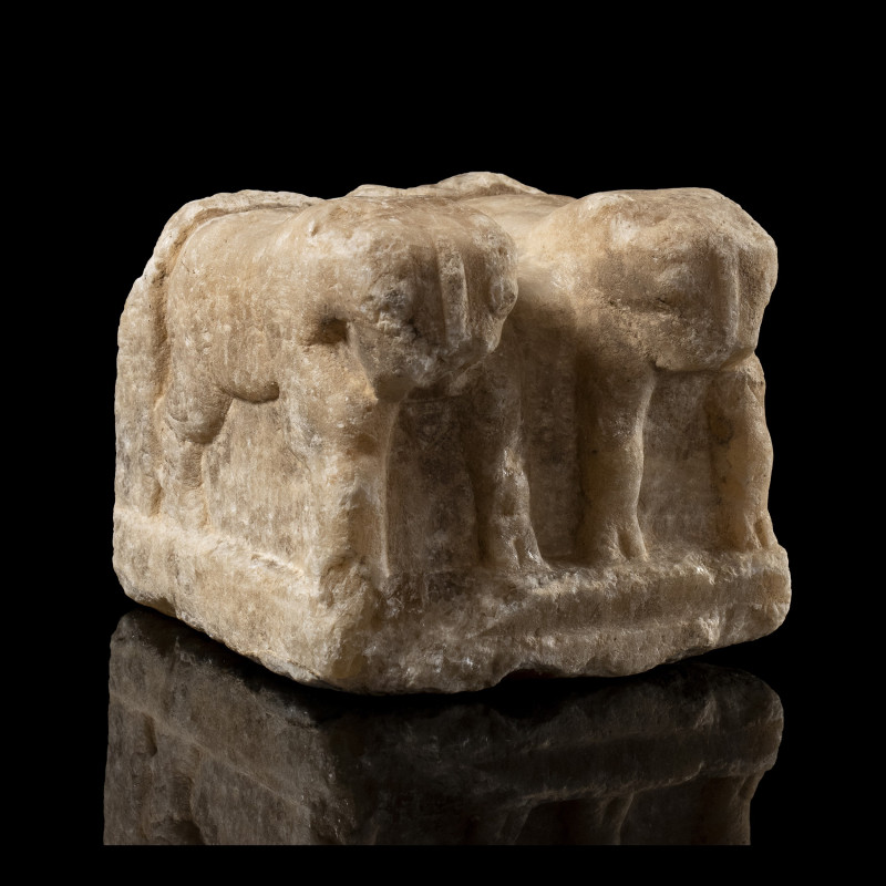 biddr - Astarte, Auction 25, lot 202. A SOUTH ARABIAN ALABASTER IBEX ...