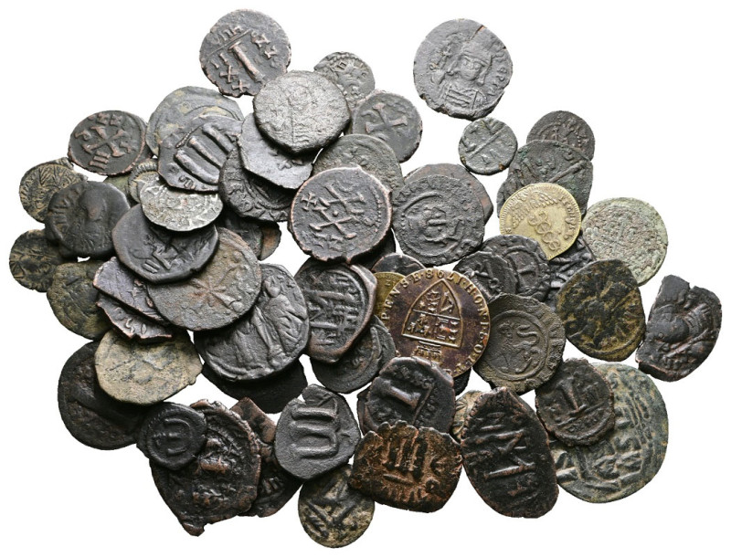 biddr - Savoca Coins, Blue | 278th Weekly Blue Auction, lot 796. Lot of ca. 69 byzantine bronze ...