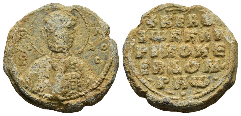 biddr - Ancient Numismatics Auctions, Auction 22, lot 951. ⸻ BYZANTINE EMPIRE. Lead Seal (Pb ...