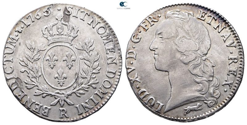 biddr - Savoca Coins, Blue | 280th Weekly Blue Auction, lot 483. France. Perpignan. AD 1765. Ecu ...