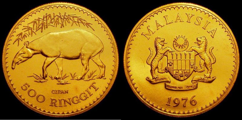 biddr - London Coins, Auction 167, lot 1975. Malaysia 500 Ringgit Gold ...