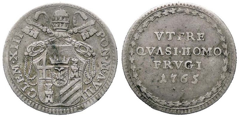 biddr - Inasta, Auction 85, lot 1605. ZECCHE ITALIANE - ROMA - Clemente XIII (1758-1769 ...